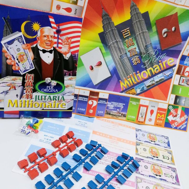 JUTARIA Millionaire / Billionaire Classic Traditional Family Board Game ...