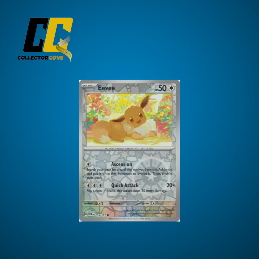 Pokemon TCG Eevee 135/167 Common Reverse Holo - SV06 Twilight ...