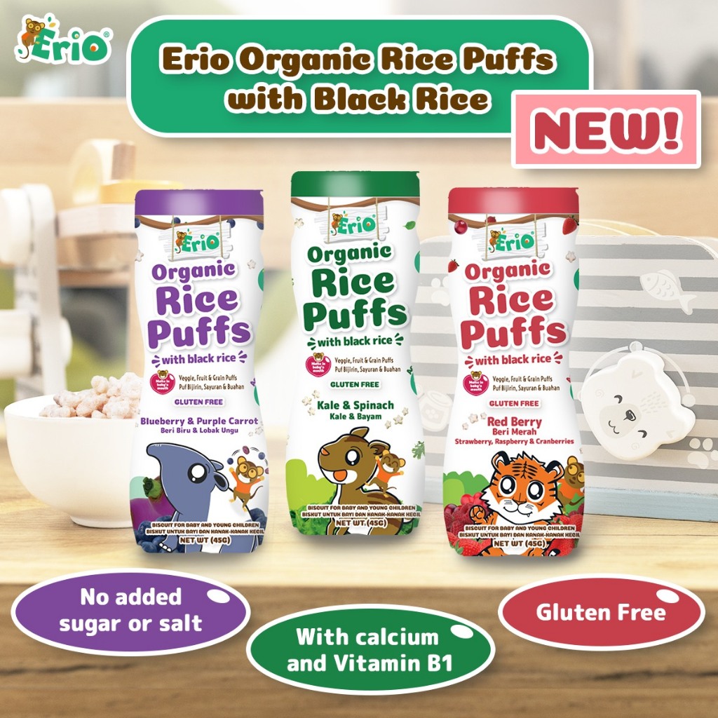 Erio Organic Black Rice Puff - 45g | Shopee Malaysia
