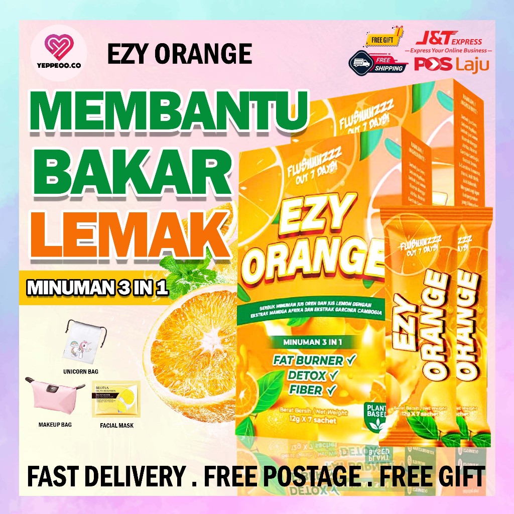 EZY ORANGE Detox Fibre | Free Gift Shaker | Fat Burner Weightloss | Aysha Alam Ez Ezy Oren FREE ...