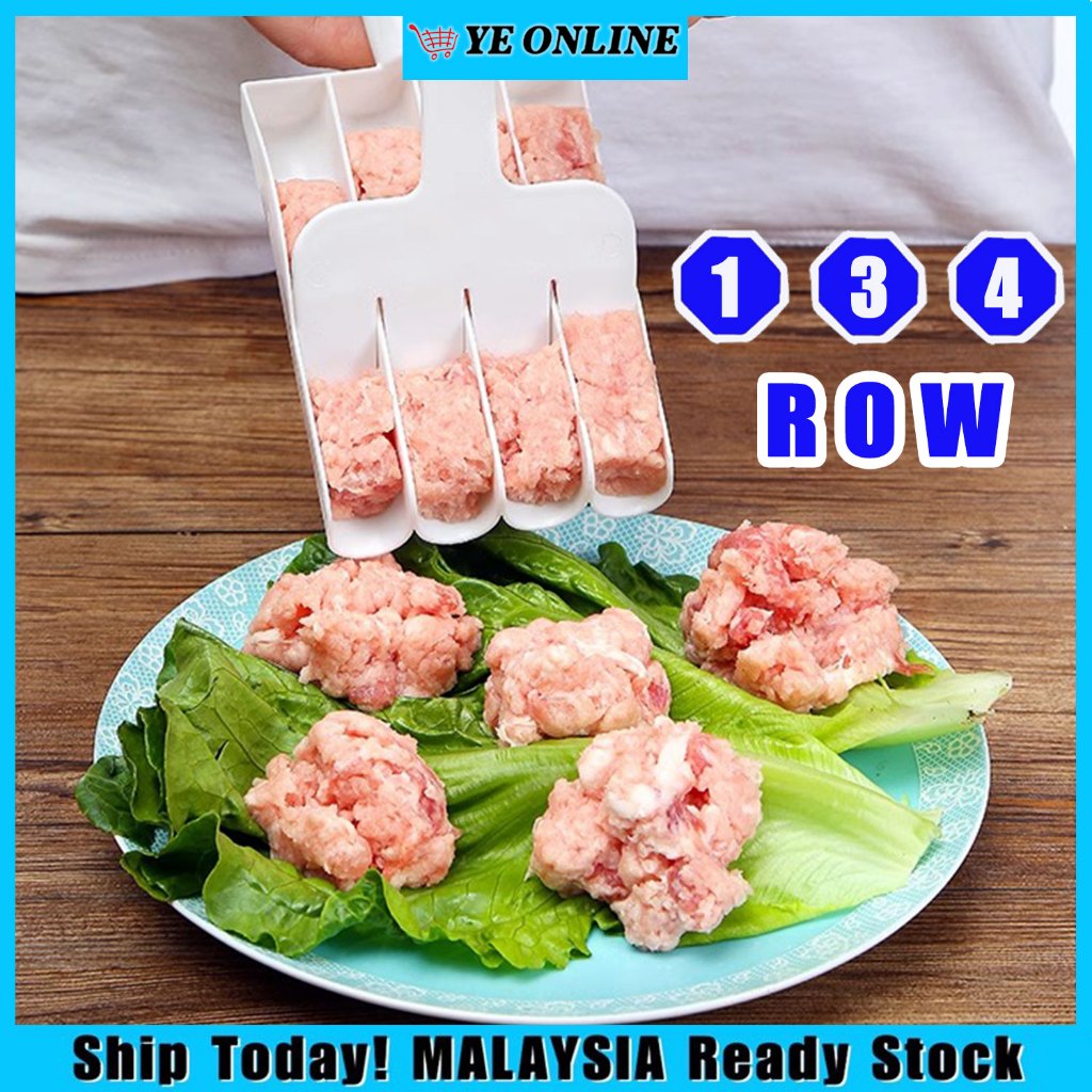 4 Row Meat Ball Maker DIY Vegetable Meat Ball Fried Fish Beaf Meat ...