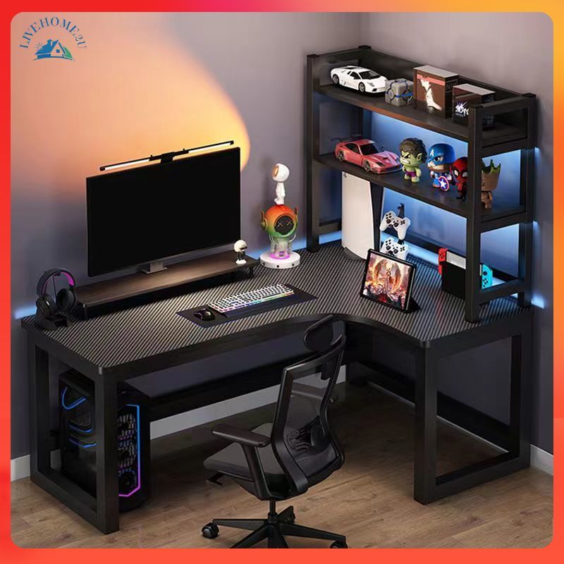 Corner Computer Desk Gaming Table Gaming Desk Carbon Fiber Anti-scratch ...