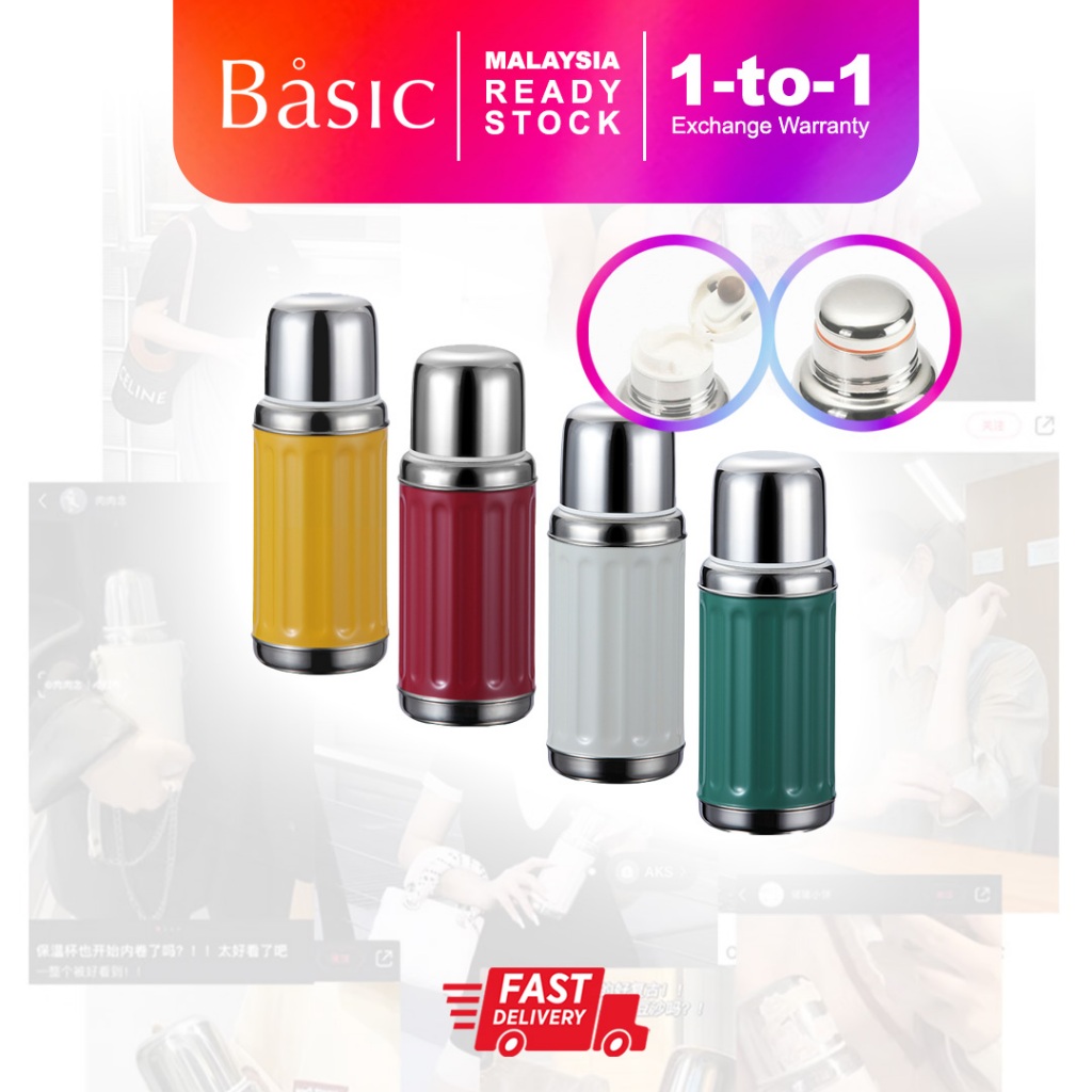 AKS SUNION Vacuum Bottle Thermal Flask 450ml/350ml 304 Stainless steel Double-walled Travel ...