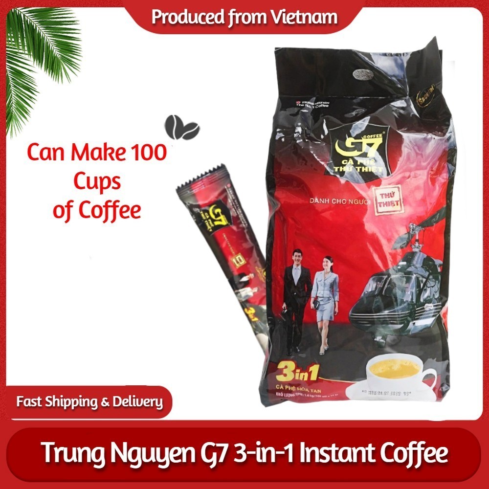 Trung Nguyen G7 3-in-1 Instant Coffee - 100 Sachets (16g Each) - Vietnamese Blend | Shopee Malaysia