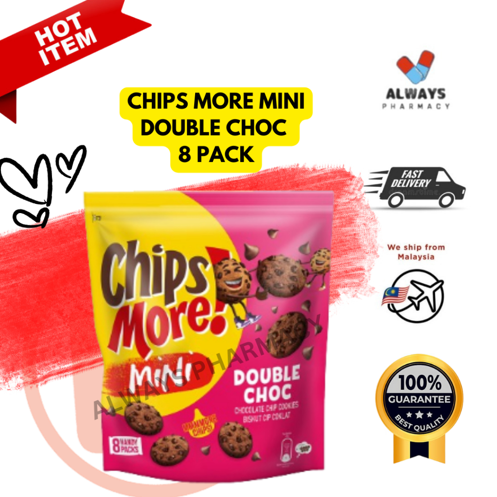 1 BIG PACK - CHIPSMORE DOUBLE CHOCOLATE MINI 28GM (PACK PINK) 8 MINI ...