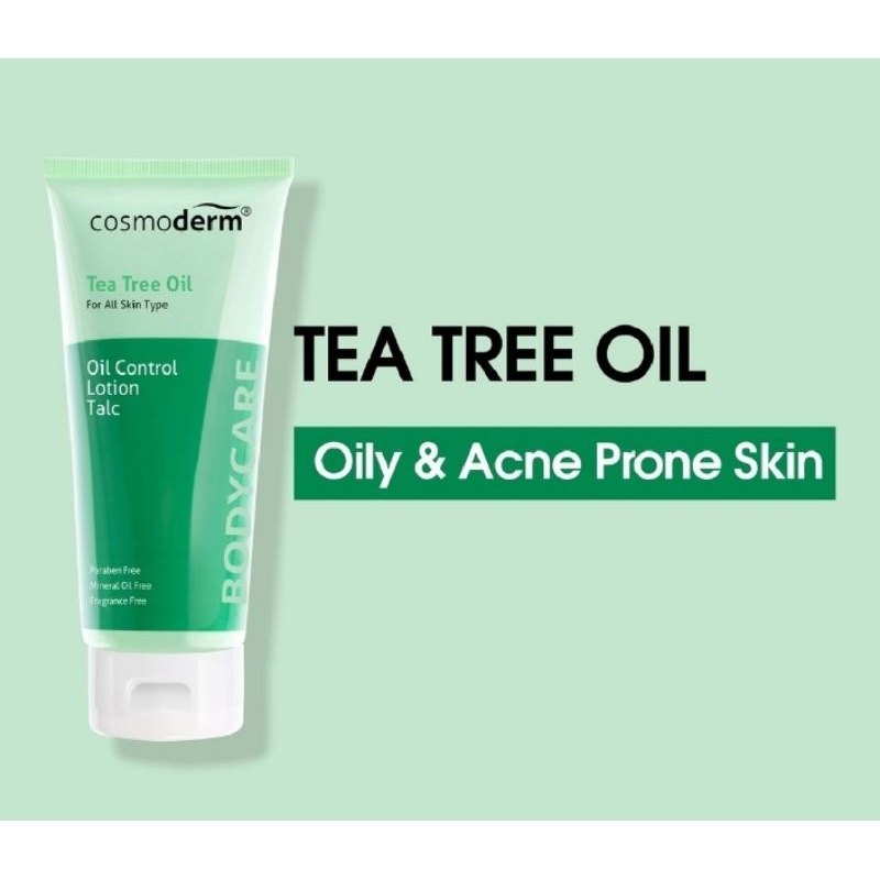 Cosmoderm Tea Tree Oil Oil Control Lotion Talc (125ml) | Shopee Malaysia