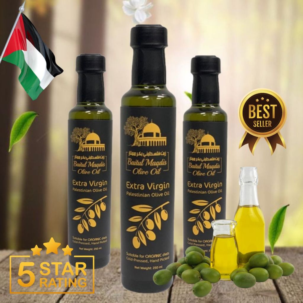 Organic Extra Virgin Olive Oil 250ml Palestinian Premium (Minyak Zaitun ...