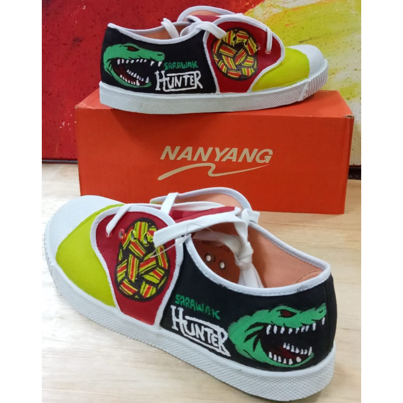 Kasut Nanyang SARAWAK HUNTER Stylo Fancy Sepak Takraw STL Custom Shoes ...
