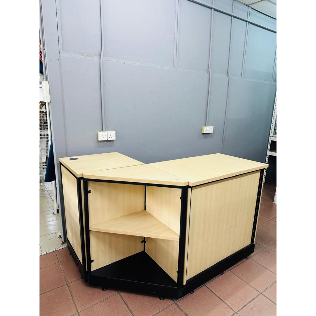 OPPA CASHIER COUNTER W/MELAMINE BOARD/ CASHIER COUNTER TABLE/ MEJA ...
