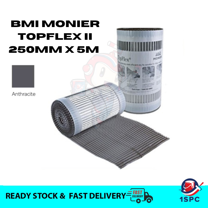 MONIER TOPFLEX II RIDGE & HIP FIXING INSTALLATION 250MMX5M *WATERPROOF * MONIER GETAH BUMBUNG ...