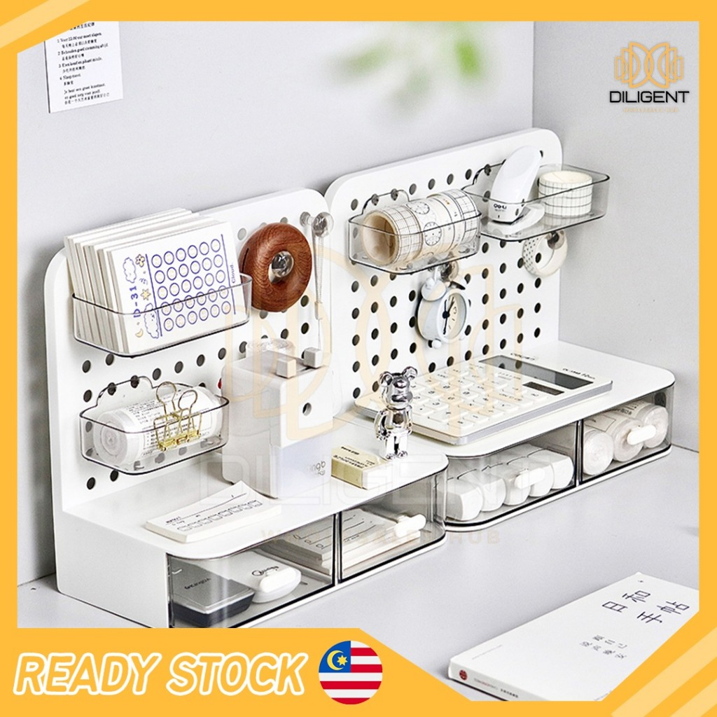 【D341 READY STOCK】Self DIY Hanging Wall Board With Storage Box ...