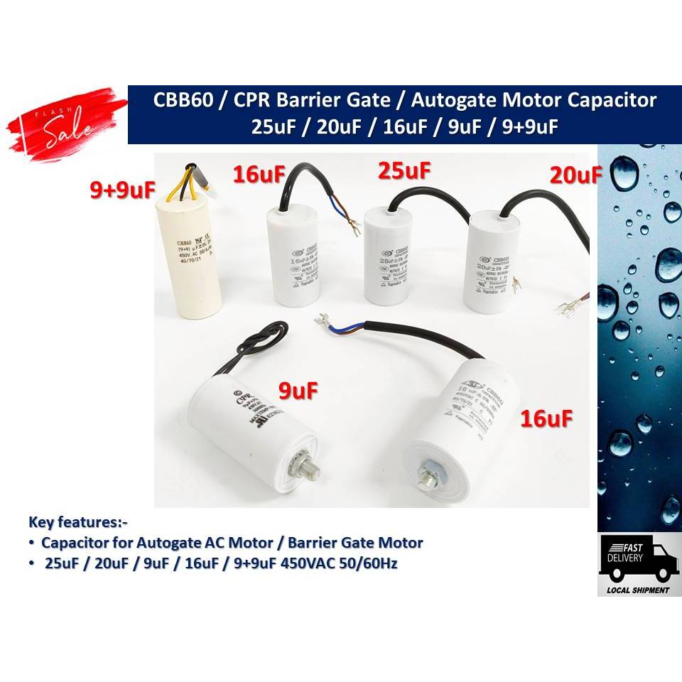 Autogate AC Motor Capacitor (Kapacitor) / Barrier Gate Capacitor ...