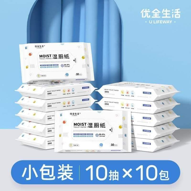K2978 湿厕纸 (10包共100抽) Wet toilet paper (10 packs, total 100 rolls ...