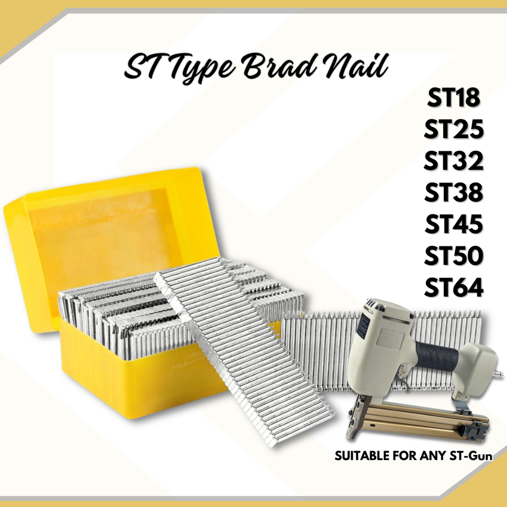 ST Type Pneumatic Concrete Air Nail Gun Furniture Cement Tacker Wainscoting ST18 ST25 ST32 ST38 ...