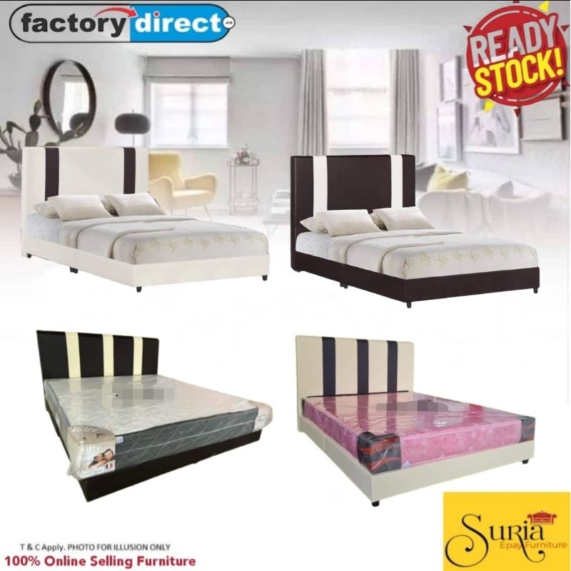 Suria - Bedframe 5ft with Mattress / With out Mattress / Queen Bed with ...