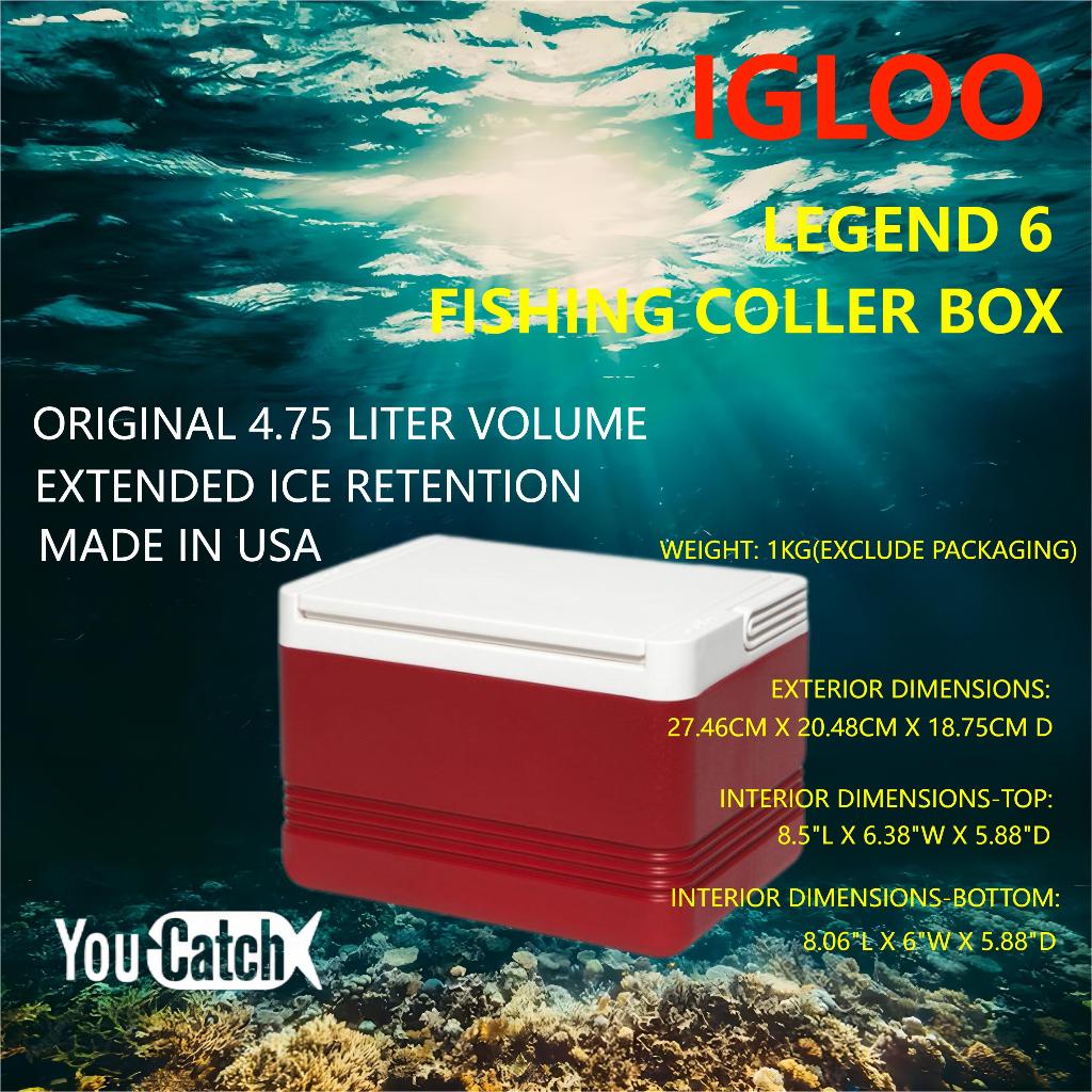 YOUCATCH IGLOO fishing cooler box LEGEND 6 COOLERBOX ( Original, 4.75 ...