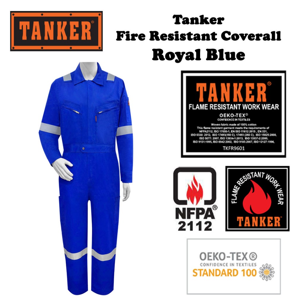 Tanker Fire Resistant Coverall - Royal Blue S-8XL | Shopee Malaysia