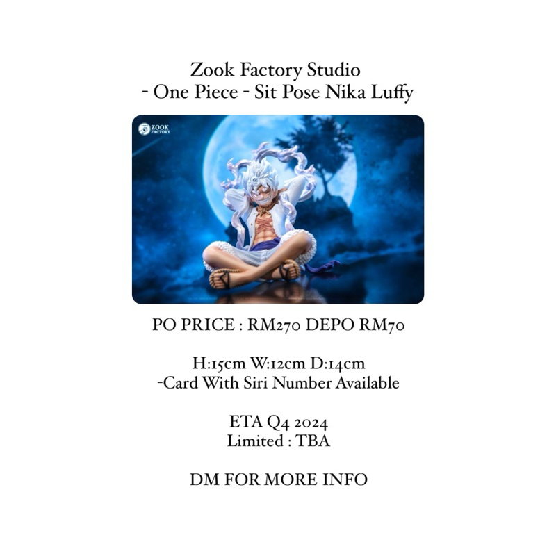 Zook Factory Studio - One Piece - Sit Pose Nika Luffy | Shopee Malaysia