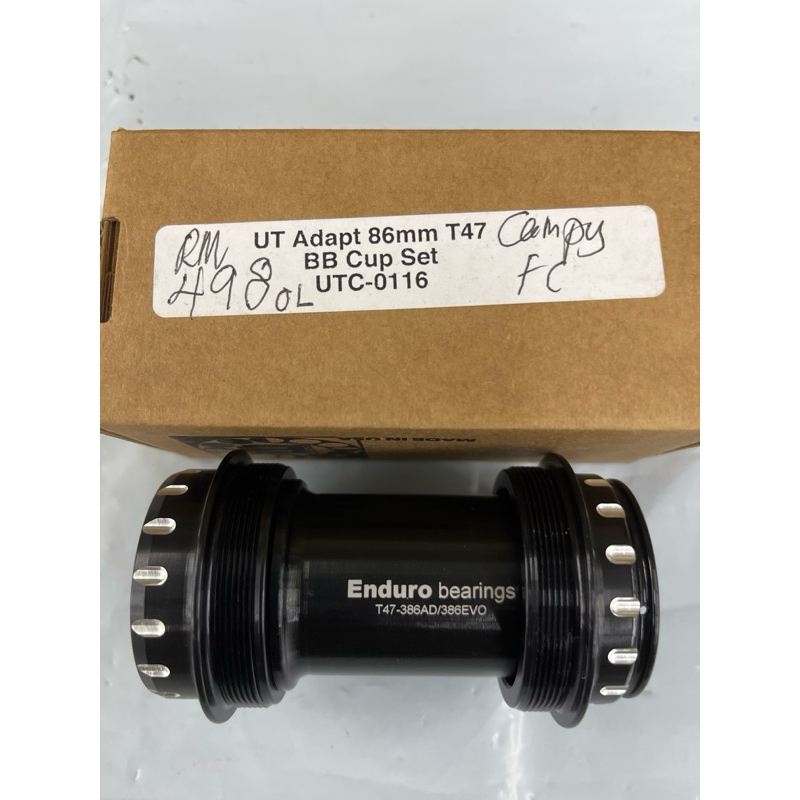 Enduro BB UT adapt 68mm T47 BB cup Campag crank UTC-0110. Made in USA ...