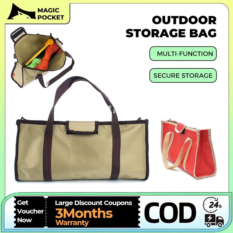 Outdoor Camping Tent Peg Nails Storage Case Hammer Organize Bag Multi ...