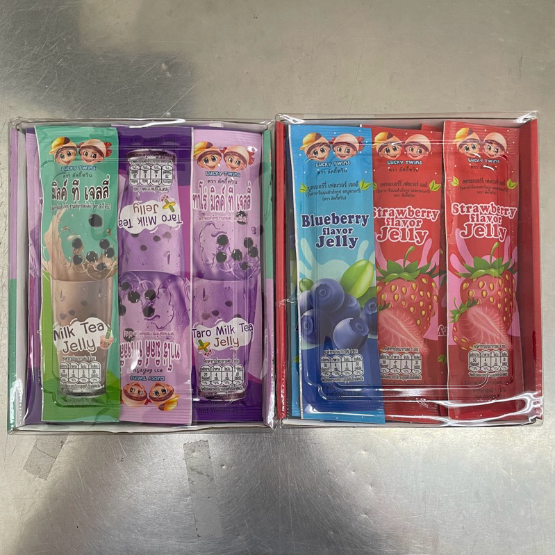 Lucky Twin Konjac Jelly 12pcs Blueberry&Strawberry / Taro Milk Tea&Milk ...