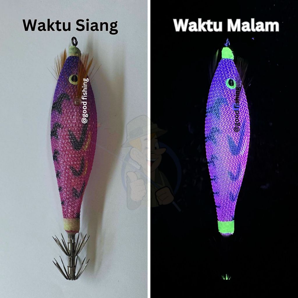 CANDAT SOTONG 80MM / 95mm 5G/6G Squid Jig lure Luminous Egi - CLONE EZ ...