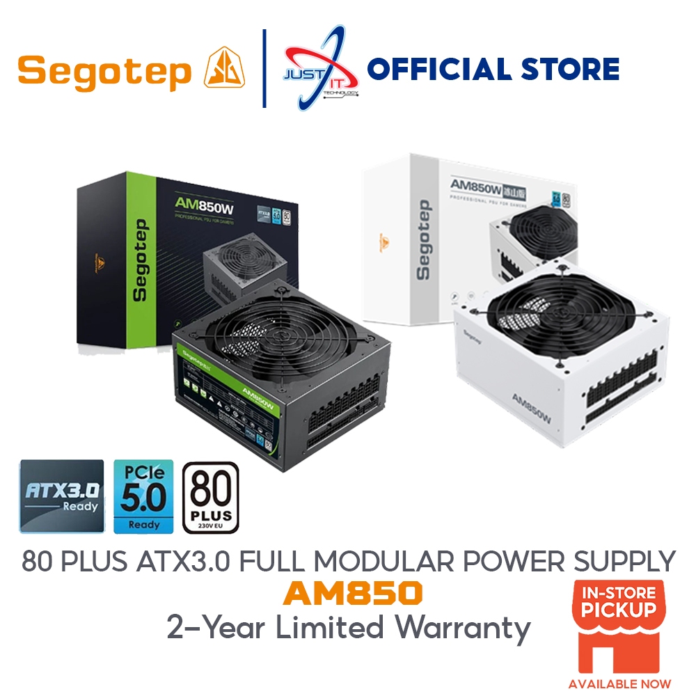 SEGOTEP AM SERIES AM850W 850W ATX3.0 PCIE5.0 80 PLUS STANDARD FULL ...