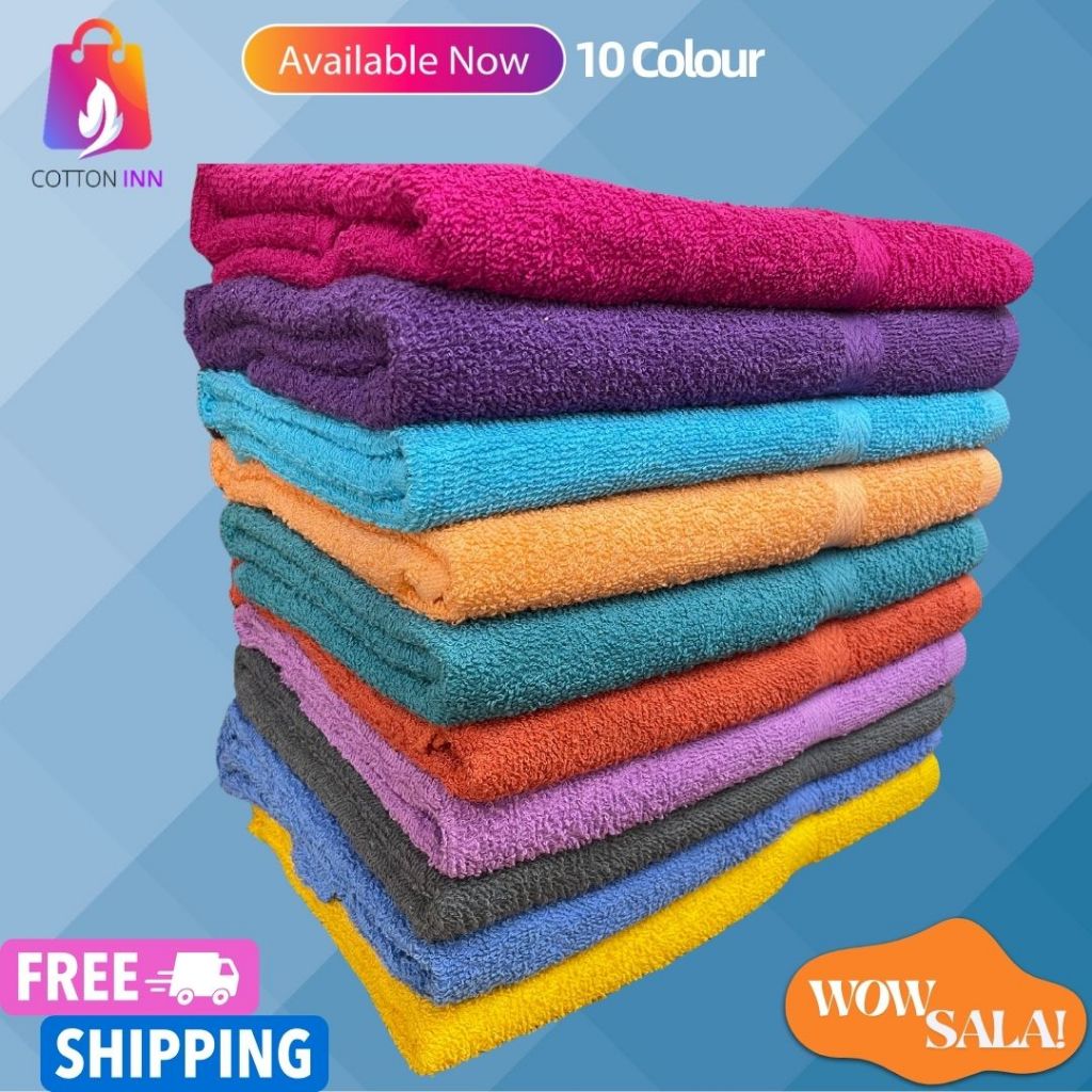 Cotton Inn Bath Towel : Adult sized water absorbent- Tuala mandi saiz ...