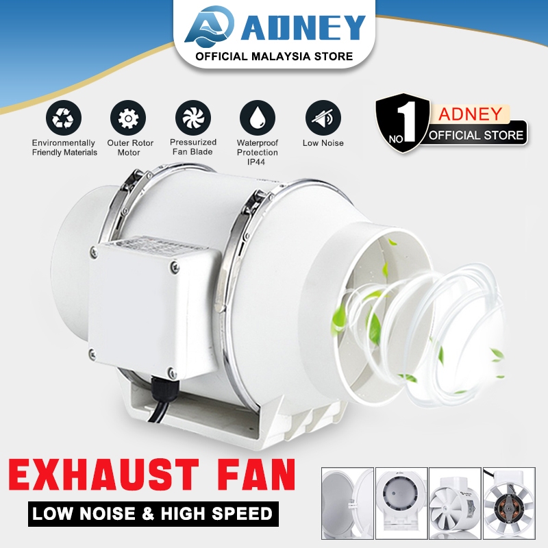 Exhaust Fan(4"/5"/6"/8")High Suction Power Inline Duct Booster Fan ...