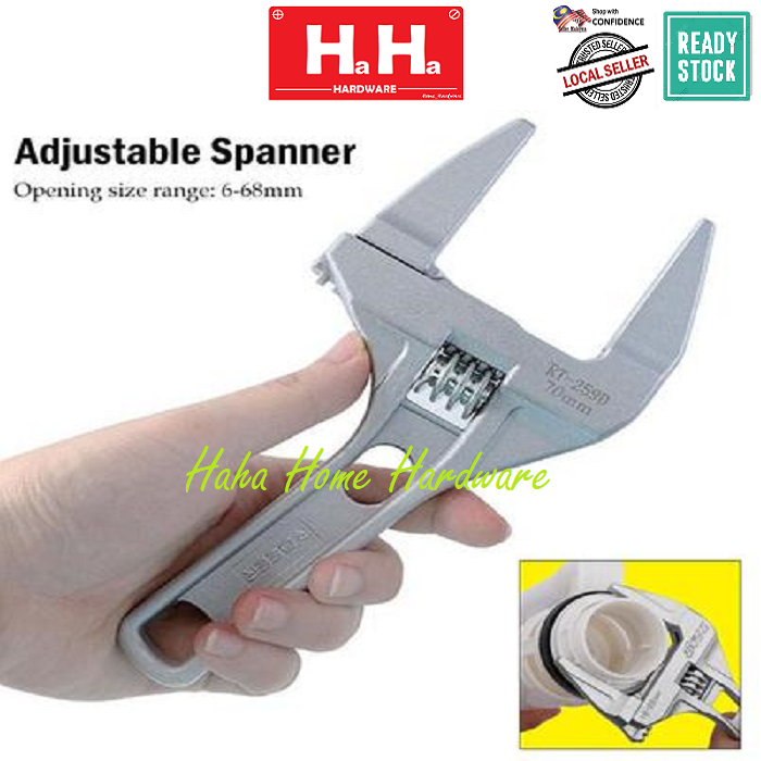 Universal 6MM ~ 68MM Sanitary Adjustable Spanner Snap 300MM Grip Wrench ...