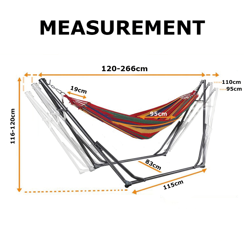 Buaian gantung Hammock outdoor set with stand portable camping hiking ...