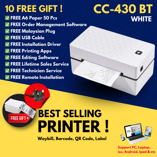 Thermal Printer A7 Bluetooth ios android shipping label AWB printer Air ...