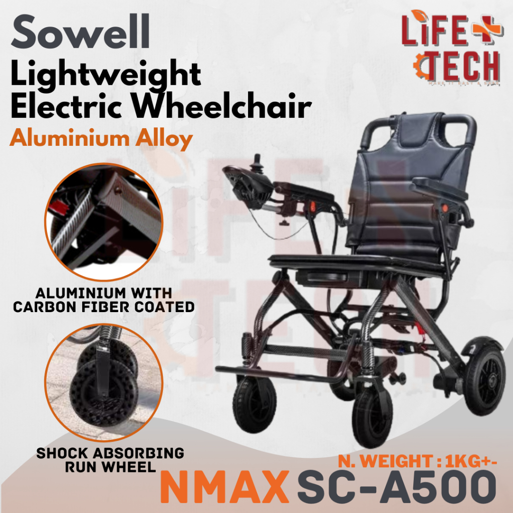 SOWELL Super Lightweight Electric Travel Wheelchair | Remote | Kerusi ...