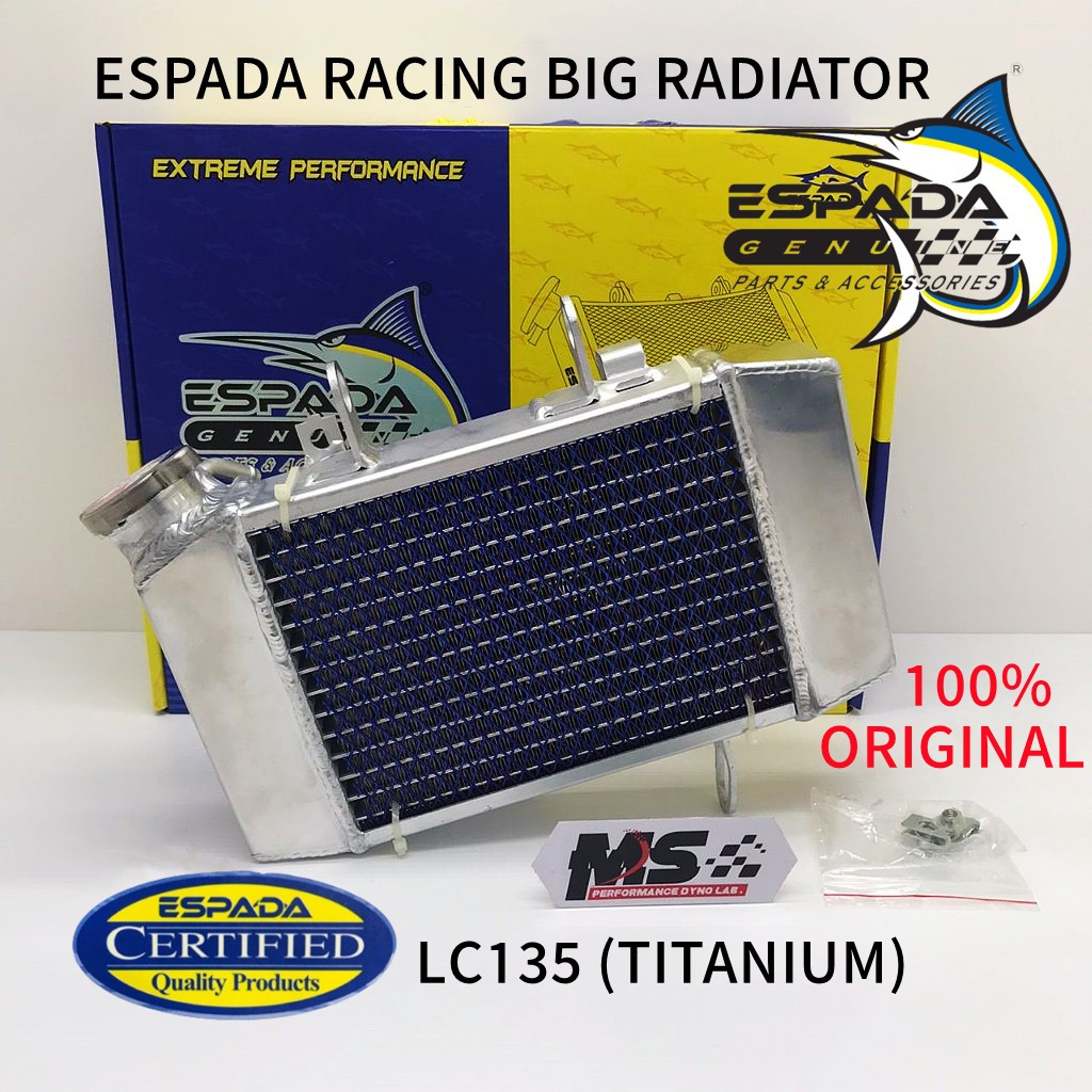 Espada Racing LC135 Big Radiator Titanium 650ML 45MM | Shopee Malaysia