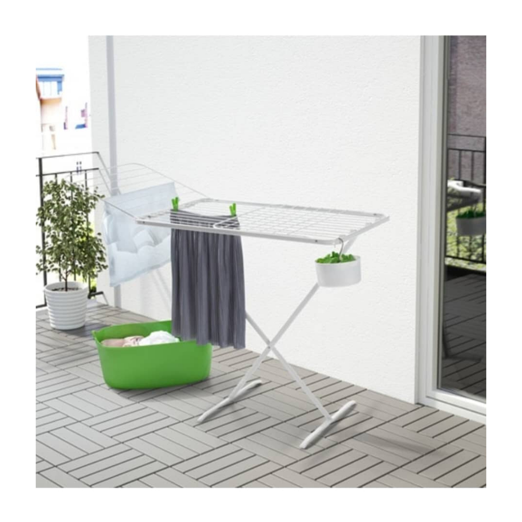ORIGINAL IKEA MULIG Drying rack, in/outdoor, white | Shopee Malaysia