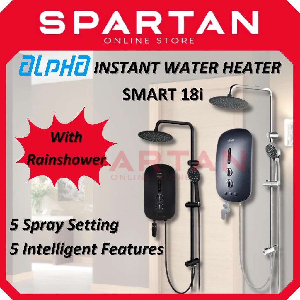 Alpha Instant Water Heater (DC Pump/Rain Shower) SMART 18 Series 5-Spray Pattern SMART 18i ...
