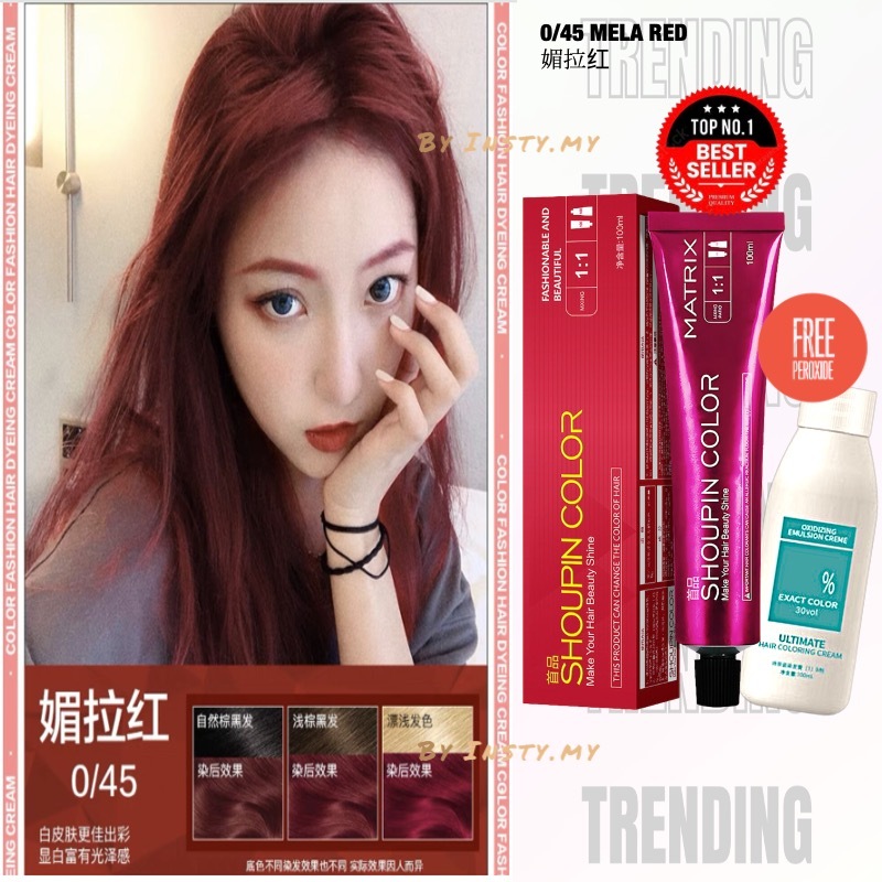 (🍁TRENDING🍁) FULLSET-50warna Shoupin Hair Color 100ml+FREE %Peroxide ...