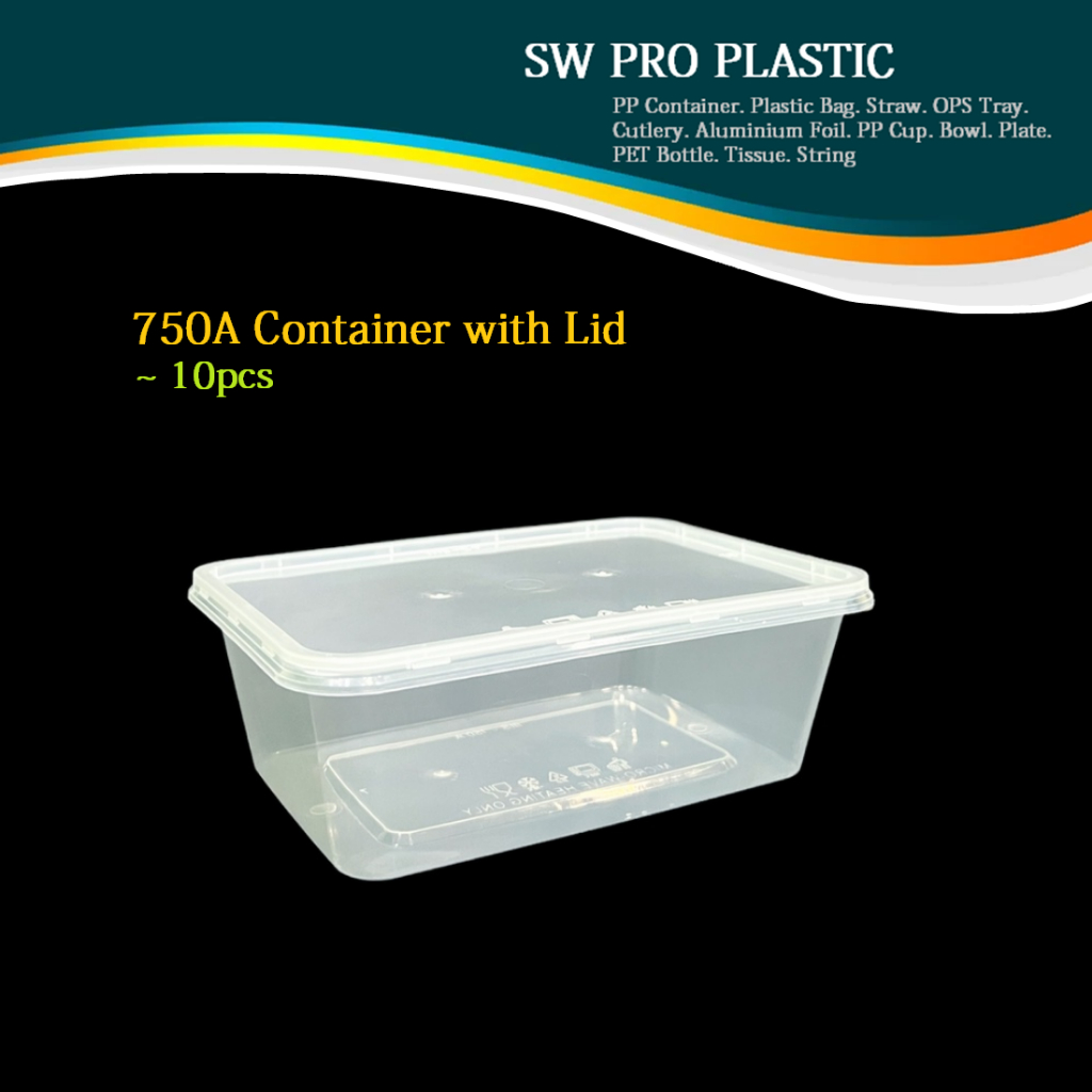 A750 Rectangular Microwave Food Container With Lid | Shopee Malaysia