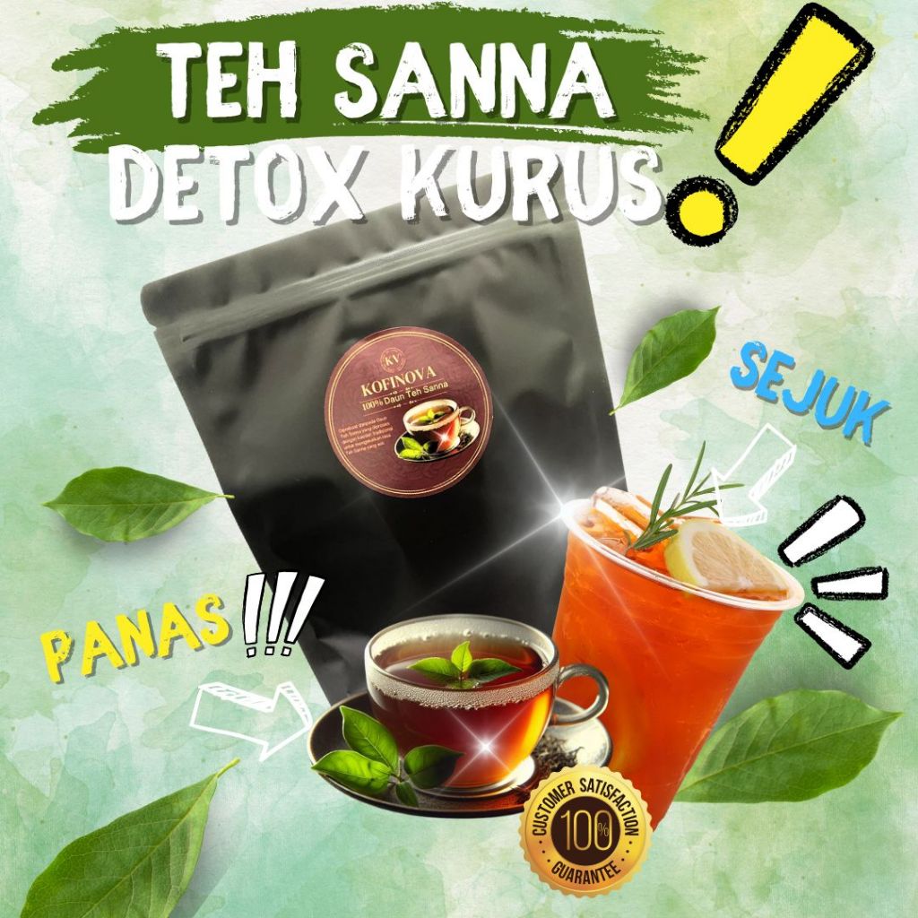 Teh Sanna DETOX KURUS Original Kofinova | Senna Leaf Daun Jati Cina ...