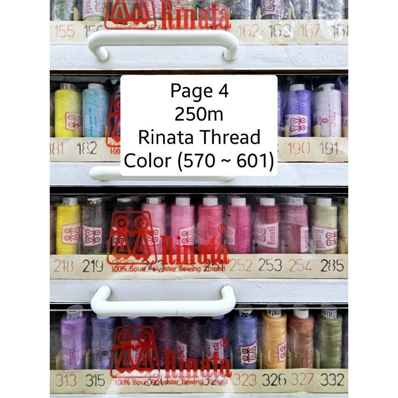 Page 4 (570 ~ 601) 250m Rinata Sewing Thread 3ply,Benang Jahit Baju ...