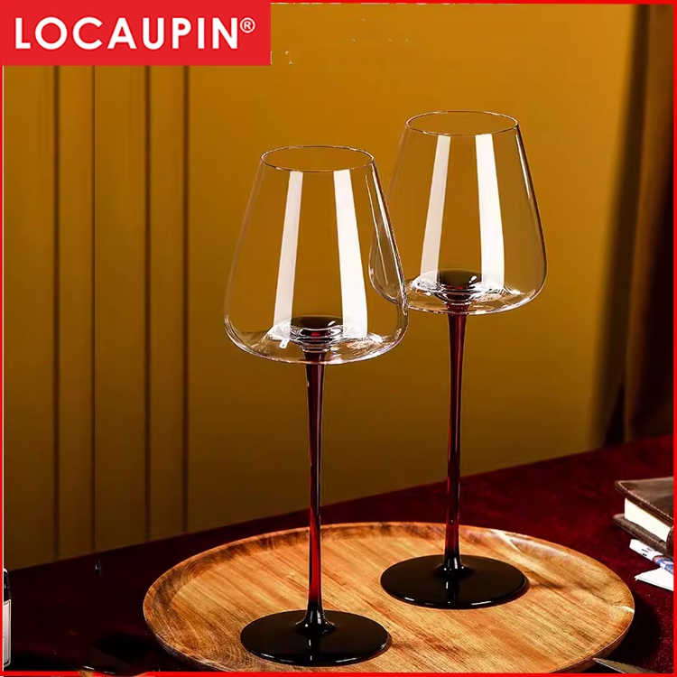 Locaupin 2pcs Wine Glasses, Crystal Clear Glass, Long Stem Wine Glass ...