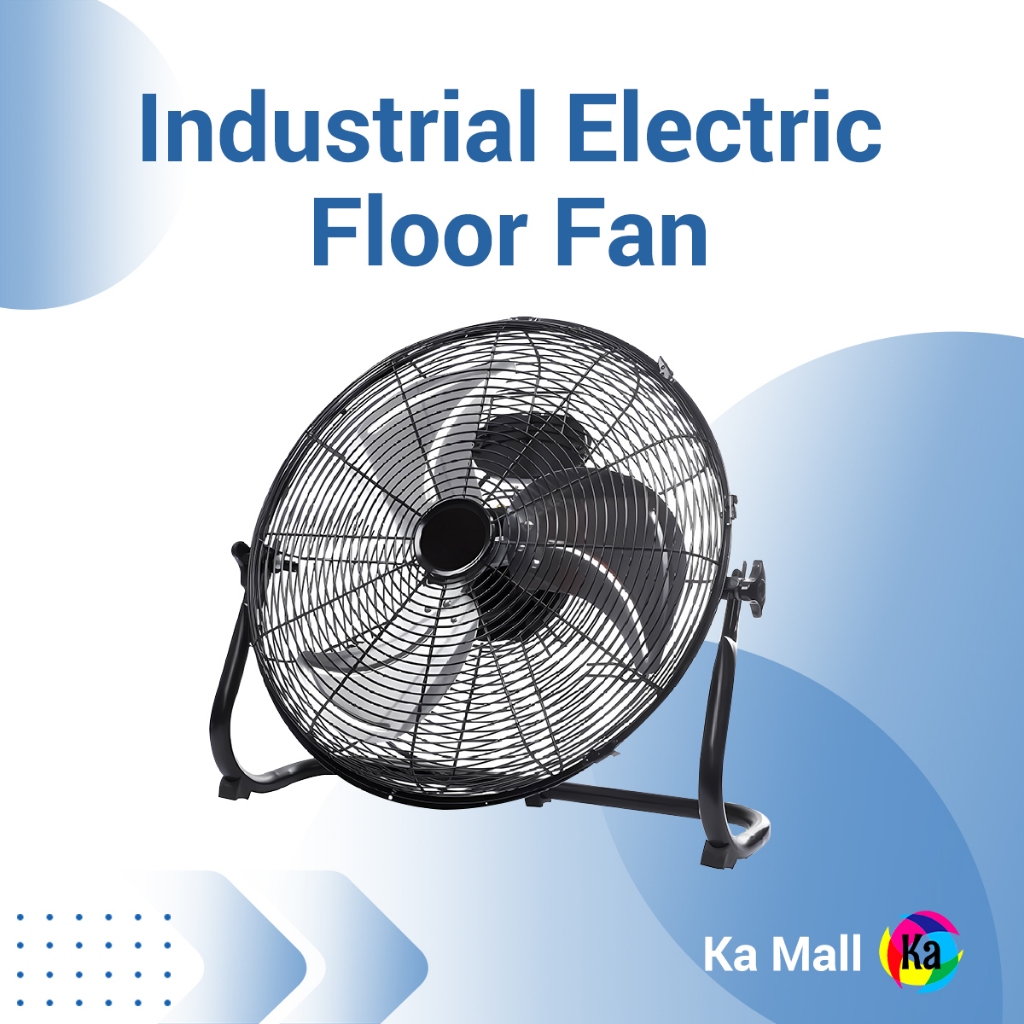 Industrial Ground Fan Floor Electric Fan Aluminum Blades Strong Wind ...