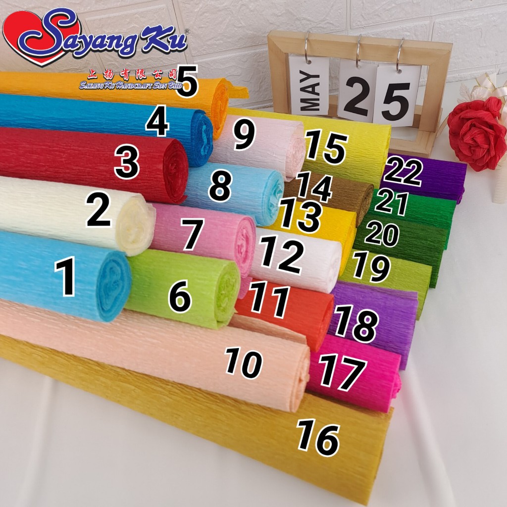 (Hot) Kertas Crepe Paper / Crepe Paper Roll (1 Roll) | Shopee Malaysia