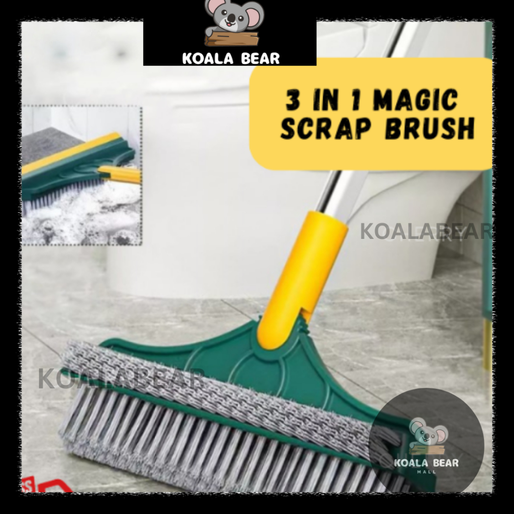 Toilet Brush Berus Tandas 3 in 1 Brush Magic Broom 刷子 扫把 洗地刷 Water ...