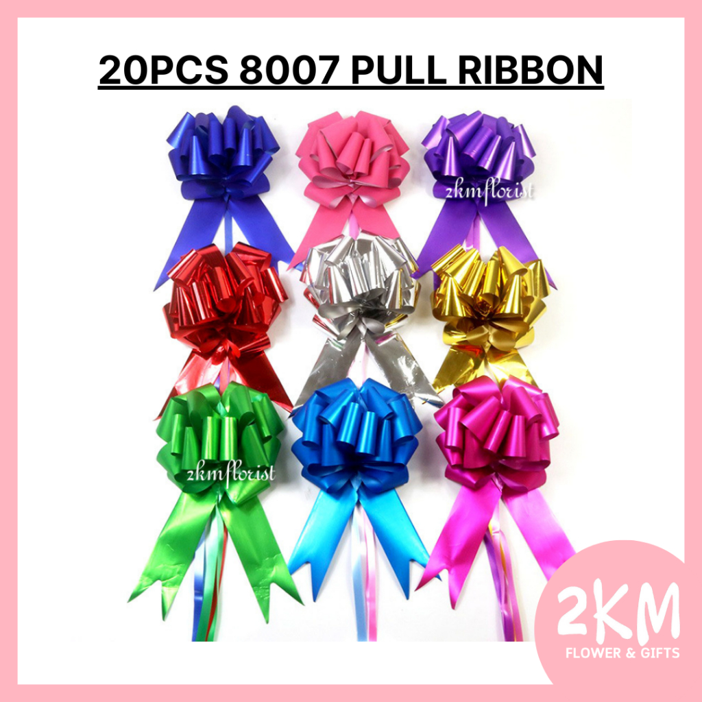 (20PCS) 8007 Pull Ribbon Reben Riben Gift Organza Flower Bouquet Happy ...