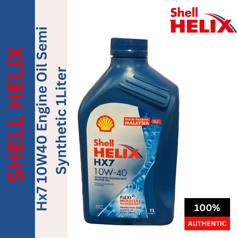 550052875 Shell Helix Hx7 10W40 Engine Oil Semi Synthetic 1Liter Minyak ...