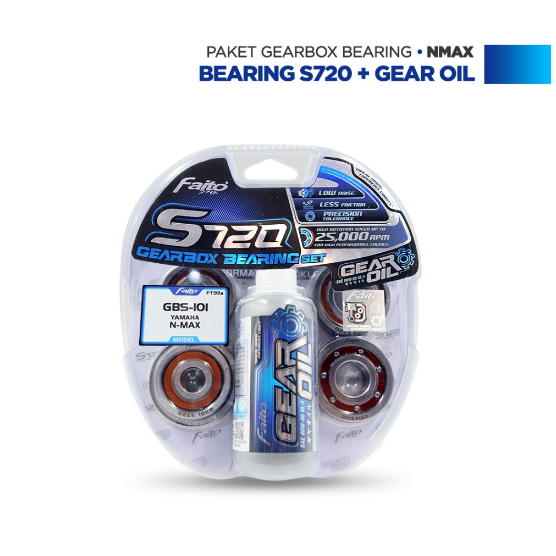 FAITO S720 SCOOTER GEAR BOX BEARING SET + 150ML GEAR OIL FATIO NMAX NVX ...