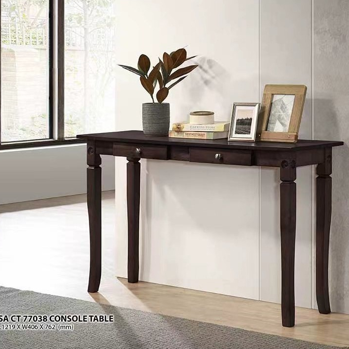 SA 4FT CUPPUCCINO Console Table With Solid Wood Leg / Meja Tepi / Meja ...