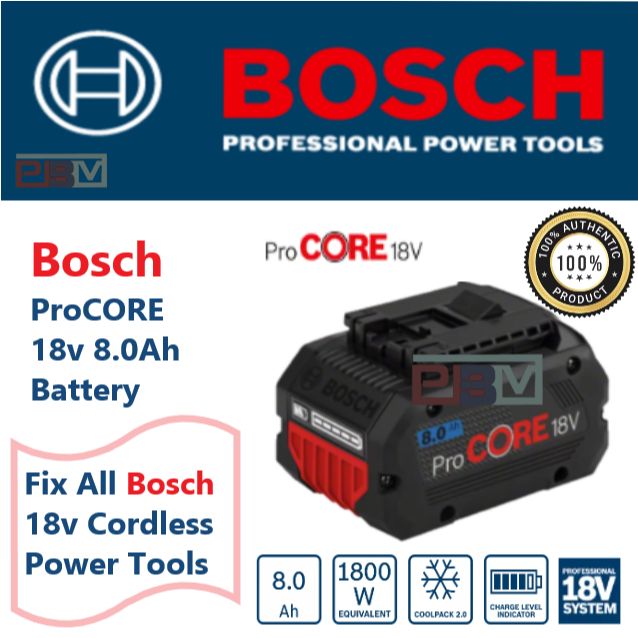 BOSCH ProCORE Procore 18V 8.0Ah Professional High Output Battery With ...