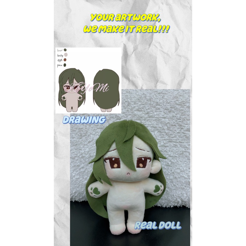 Custom Handmade Cute Plush Soft Toys - Portrait / children drawing / 2D ...